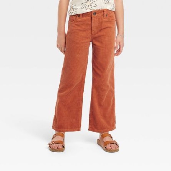 Bottoms | Rust Orange Terracotta Wide Leg Corduroy Pants | Poshmark